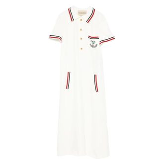 Valentino Kirschverziertes Polo Midi Kleid - - Dresses - Damen - Wei&szlig; - S