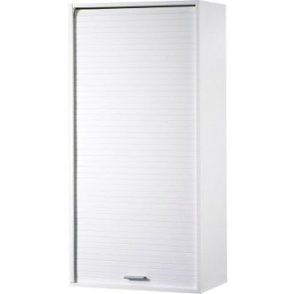 Les Tendances Meuble de rangement à rideau large blanc Cool L 60 x H 124 x P 35 cm
