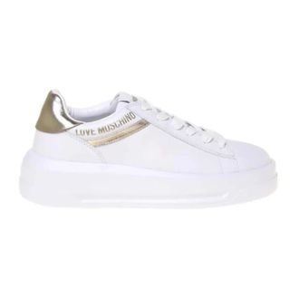 Love Moschino Bianca e Oro Sneakers - - Shoes - Damen - Wei&szlig; - 36 EU
