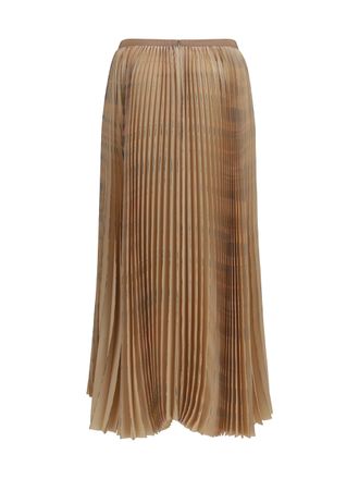 Fabiana Filippi Womens Pleated Midi Skirt Acero-Chine Polyester Acero/chine