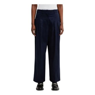 Lacoste Wide Pantalons - Femme - Pantalons - Bleu - Taille: 36 FR