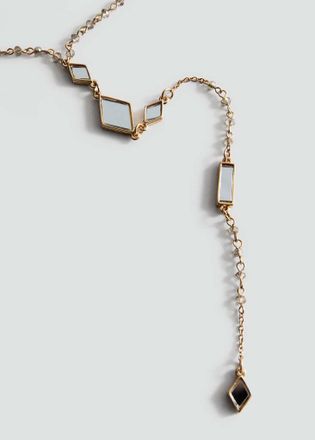 Mango Collier &agrave; pendentif cristal or - Femme - Taille unique - MANGO