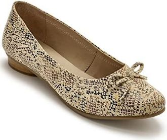 Pediconfort Ballerines Classiques Grande Largeur - Femme - Taille : 41 - Couleur : Imprimé Python