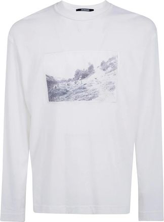 Jacquemus Homme, Tops, Bleu, Taille: S Le T-shirt Paysan Long Sleeves