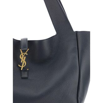 Saint Laurent Calfskin Leather Shoulder Bag - Black