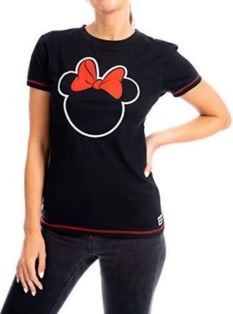 Disney T-Shirt Femme Minnie Mouse Noir Medium