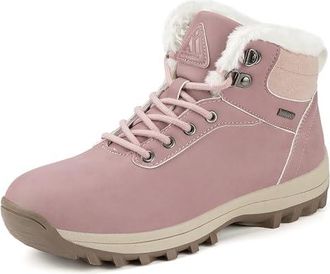 Mishansha Chaussure Hiver Chaude Homme Femme Bottes de Neige Légeres Bottines de Randonnée Fourrées Rose Foncé 40
