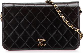Chanel Hobo Bags - CC Quilted Lambskin Full Single Flap - Gr. unisize - in Schwarz - für Damen