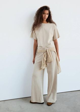 Mango T-shirt d&eacute;tail couture &eacute;cru - Femme - XXS - MANGO
