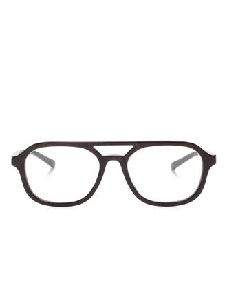 Gucci lunettes de vue &agrave; monture carr&eacute;e - Marron