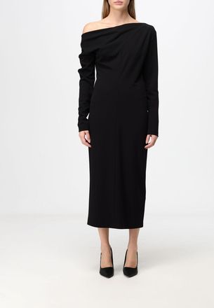 Meimeij Robe fourreau midi asym&eacute;trique &agrave; &eacute;paule unique en cr&ecirc;pe