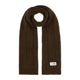 Maison Margiela Cable Knit Scarf - - Accessories - Damen - Braun - ONE SIZE