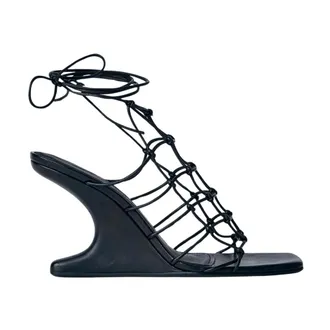 Rick Owens Femme, Chaussures, Noir, Taille: 38 EU Sandales Web Cantilever 8