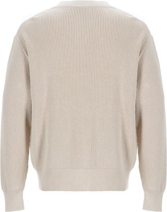 Lardini 100% Cotton Knit Cardigan - Beige