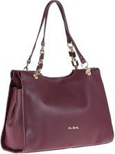 Pierre Cardin Sac &agrave; bandouli&egrave;re pour femme en cuir v&eacute;ritable Made in Italy 38 x 26,5 x 12 cm 55097, bordeaux, Taille unique