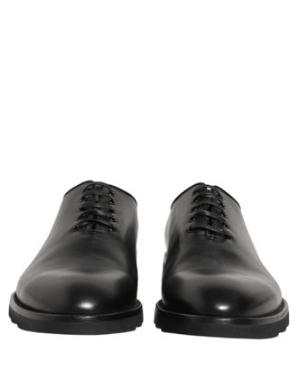 Dolce & Gabbana Black Leather Men Oxford Dress Formal Shoes