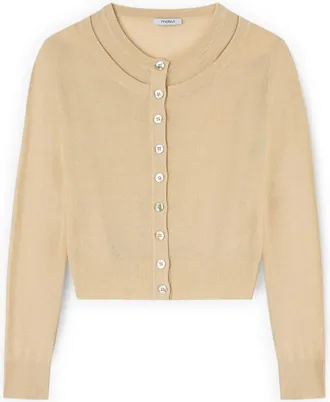 Motivi Femme, Pulls, Beige, Taille: 38 FR Cardigan en m&eacute;lange de lin