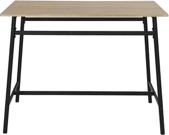 The Home Deco Factory HD0566, Verstellbarer Steh-Esstisch, Elegantes Design, pflegeleicht, robust und stabil, ideal für Familienessen, Maße 116 x 90 x 60 cm, Braun-Schwarz