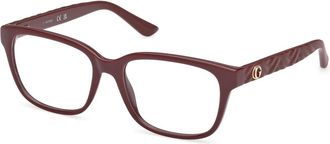 Guess Femme, Accessoires, Rouge, Taille: 55 MM Rectangle Optical Frame
