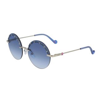 Liu Jo Blaue Glasfilter Sonnenbrille mit Metallrahmen - - Accessories - Damen - Blau - ONE SIZE