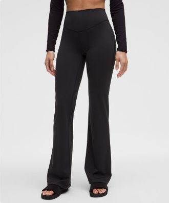 lululemon Wunder Under SmoothCover Hose mit ausgestelltem Bein und hohem Bund für Frauen - 86 cm - Größe 10 in Black