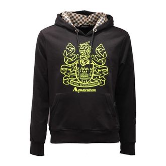 Aquascutum Qmf006L0 Baumwoll-Kapuzenpullover - - Sweatshirts & Hoodies - Herren - Schwarzk - L