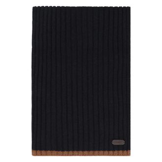 Moorer Kaschmir Rippstrick Schal - - Accessories - Herren - Blau - ONE SIZE