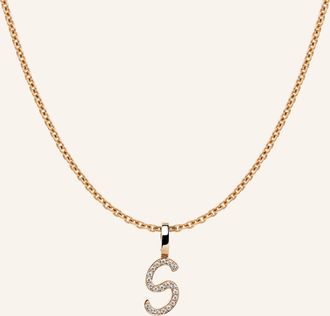 Cada Cada Kette Tiny Diamond Letter S rosegold