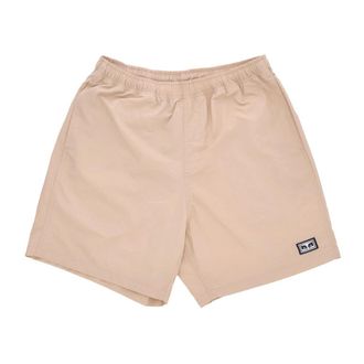 Obey Nylon-Shorts mit elastischem Verschluss und Taschen - - Shorts - Herren - Beige - L