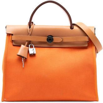 Herm&egrave;s Hobo Bags - Toile Herbag Zip 31 - Gr. unisize - in Orange - f&uuml;r Damen