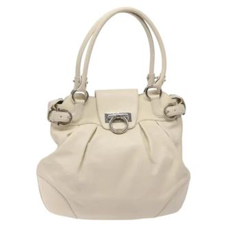 Ferragamo Pre-owned Leder Handtaschen - - Pre-owned - Damen - Wei&szlig; - ONE SIZE