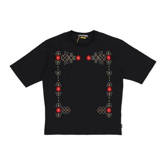 Iuter Schwarzes Western Tee Kurzarmhemd - - Tops - Herren - Schwarzk - XL