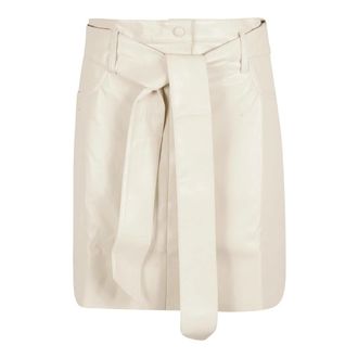 Nanushka Meda Minirock mit G&uuml;rtel - - Skirts - Damen - Beige - XS