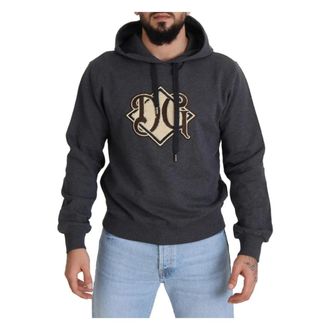 Dolce & Gabbana Eleganter grauer Kapuzenpullover - - Sweatshirts & Hoodies - Herren - Grau - L