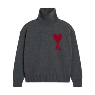 Ami Maglia Dolcevita - - Knitwear - Herren - Grau - L