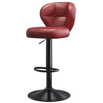 Generic H&ouml;henverstellbare Barhocker, 62-82 cm, Moderner Drehstuhl mit R&uuml;ckenlehne und Kunstlederbezug f&uuml;r K&uuml;che und Esszimmer