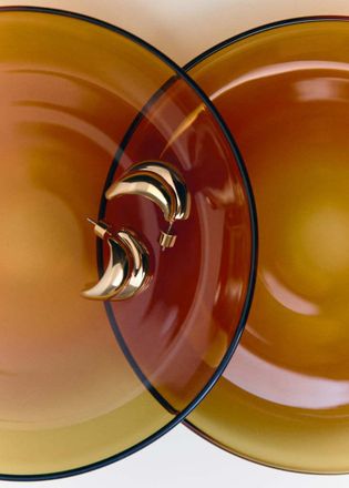 Mango Semi-cr&eacute;oles relief or - Femme - Taille unique - MANGO