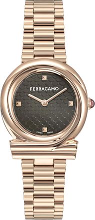 Ferragamo Uhr - Quarz-Analoguhr Gancini Twisted - Gr. unisize - in Rosa - f&uuml;r Damen