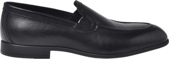 Baldinini Homme, Chaussures, Noir, Taille: 46 EU Black leather slip-ons