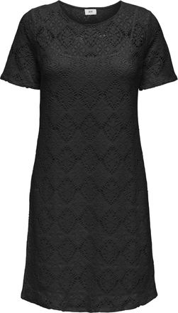 Jacqueline de Yong JdY Damen Jdyeva S/S O-Neck Dress JRS Dia, Schwarz, L EU
