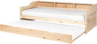 Beliani Beliani - Lit Gigogne 1 Place 90 x 200 cm 2 Sommiers Extensible en Bois de Pin Clair Edern