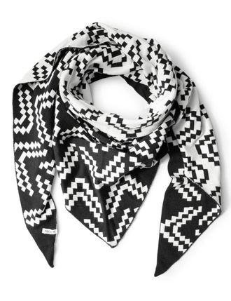 Cecil Damen B572505 EOS_Knit AOP Triangle Cloth, Black, A