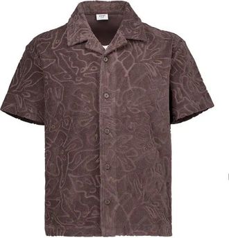 Joop Herren Kurzarmhemd braun Frottee