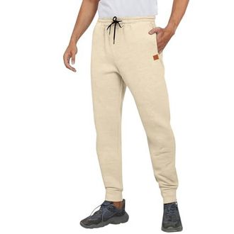 Generic Pantalon de jogging pour homme - Taille &eacute;lastique - Coupe d&eacute;contract&eacute;e - Respirant - Confortable - Avec poches, beige, 3XL