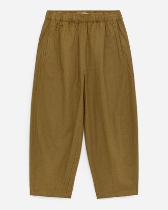 Arket Hose Mit Barrel Leg -Gr&uuml;n