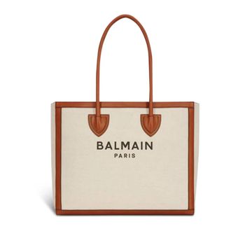 Balmain B-Army 42 Canvas Tote Bag - - Bags - Damen - Beige - ONE SIZE
