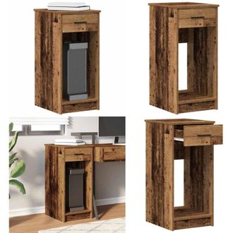 vidaXL Vidaxl - Computerschrank mit Schublade Altholz-Optik 35x45x77 cm