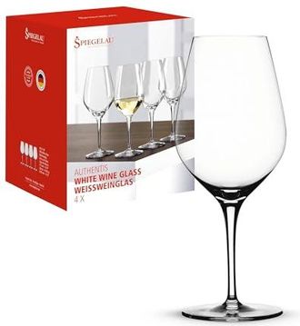 Spiegelau Weißweingläser 420 ml, 4 Stück, Authentis, 4400182, Weingläser aus Kristallglas, Weißwein Gläser spülmaschinenfest