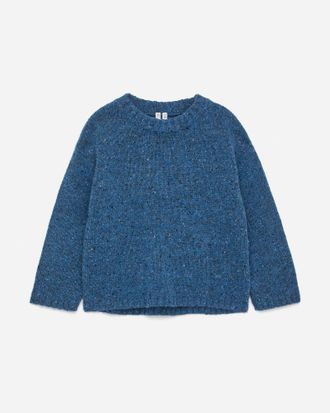 Arket Pullover Aus Noppenwollmischung -Blau