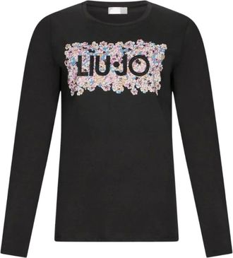 Liu Jo Femme, Tops, Noir, Taille: 40 FR T-shirt &agrave; manches longues